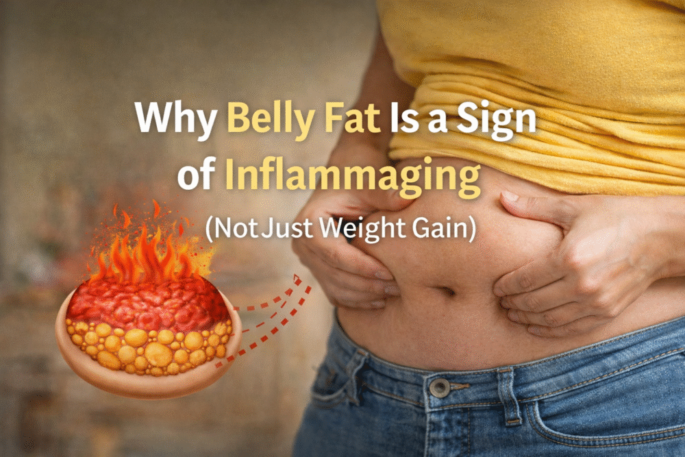 Why Belly Fat Is a Sign of Inflammaging (Not Just Weight Gain)