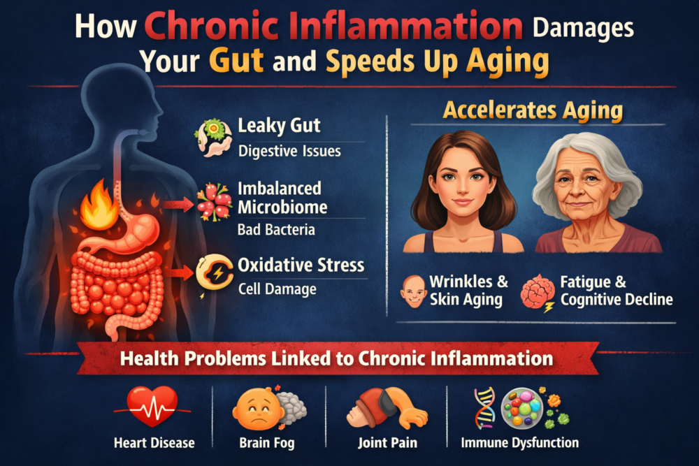 How Chronic Inflammation Damages Your Gut and Speeds Up Aging